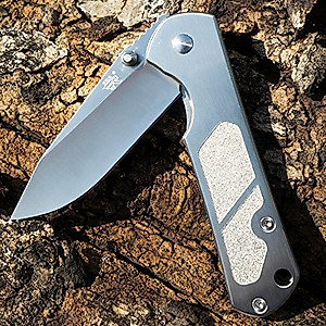 Sanrenmu 7010 Folding Pocket Knife EDC Knife 12C27 Blade Frame Lock Stainless Steel Handle with Clip