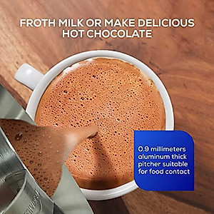 Universal Hot Chocolate Maker 2.1 Qt / 2 L, Chocolatera, Frothing Pitcher, Frother For Coffee, Aluminum Pouring Pot, Olleta