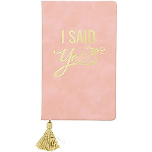 Wedding Planner Notebook with Gold Tassel Bookmark, I Said Yes (8.25 x 5.25 in, 96 Sheets)