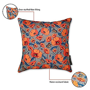 Classic Accessories for Frida Kahlo Accent Pillows, 2-Pack, 18 Inch, Amapolas Brillantes, 18" L x 18" W, 2 Count