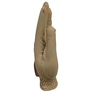 XEIRPRO Premium 4 Pack All Weather Golf Gloves for Women Worn On Left Hand for Right Handed Golfer- Comfort and Secure Fit Ultra Grip Leather Soft Flexibility (Medium, Beige)