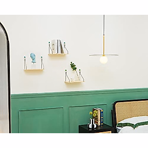 QsQueen Floating Shelves Set of 3 Rustic Solid Wood Floating Shelf Wall Storage Shelves for Living Room, Bedroom, Bathroom, Kitchen