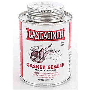 JEGS Gasgacinch | 8-Ounce Can | Made In USA | Belt Dressing | Adhesive | Built-In Dobber | Not For Use On Cylinder Head Gaskets