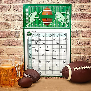 Zonon Square Game Sheet Posters Football Game Squares 100 Grids Score Record Posters Square Football Party Posters Sports Games Decorations for Football Match Party, 11 x 17 Inches (30 Pieces)