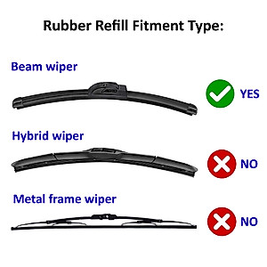 AERO 25.5" Squeegee Refills, Replacement Rubber strips for 26" AERO Avenger and Voyager Windshield Wiper Blades (Pack of 4)