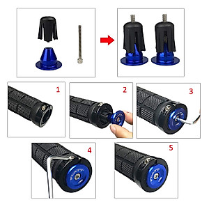 PLATT Bicycle Bar End Plugs Aluminum Bike Handlebar Cap for Road Bike Mountain Bike BMX (One Pair)