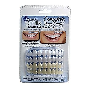 Instant Smile Complete Your Smile Temporary Tooth Replacement Kit - Replace a Missing Tooth in Minutes - Patented