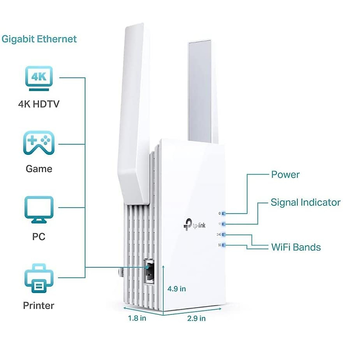 TP-Link - AX3000 Dual-Band Wi-Fi 6 Range Extender (Renewed)