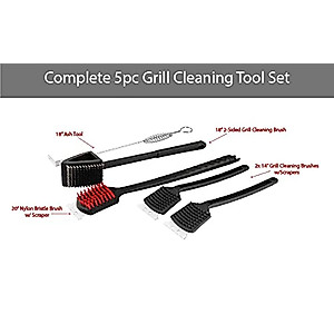 PitMaster King Ultimate Grill Cleaning 5-pc. Kit
