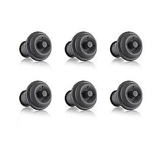 Vacu Vin Wine Saver Vacuum Stoppers, Set of 6 - Grey
