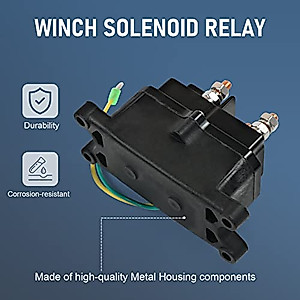 RADHLBNIU Winch Solenoid Relay Contactor 12v 250A, Compatible with Polaris Honda Warn and ATV UTV Boat 4X4 Vehicles 1500-5000lbs, Replace 63070