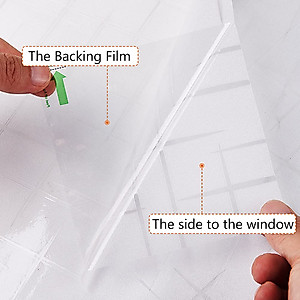 NINETREX Frosted Window Privacy Film,Window Cling Privacy Film, Decorative Glass Static Cling Non-Adhesive Vinyl Removable for Home Office Cross Pattern,17.5 x 78.7Inches