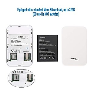 Bewinner Portable 4G Wireless WiFi Router, MF925 4G LTE WiFi Mobile Router, Unlocked Mini WiFi Box Data Terminal Box WiFi Wireless Router/Card Support 4G/LTE-FDD:B1/B3/B5, 3G/WCDMA:B1