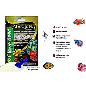 Plymouth Discus Product WORMER Plus - Freshwater and Saltwater Fish Powder Medication. With parasites and Flukes. (5G - Treats 600 GALLONS)