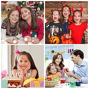 Larger Glitter Tattoo Kit - Body Glitter Temporary Tattoos Kit with Water Activated UV Reactive Body Paint & Glow Powder & Stencils & Glue, Gifts for Girls Birthday Party Festival Halloween Christmas