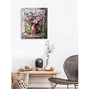 Paint by Numbers for Adults,Flowers DIY Oil Painting by Numbers on Canvas Without Frame 16x20 Inch (40x50cm)