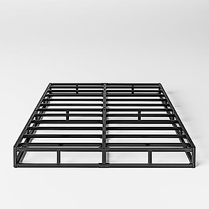 Aardhen Full Size 7 Inch Box Spring & Low Profile Metal Platform/Bed Frame with Steel Slat Support/Quiet Noise-Free/Easy Assembly
