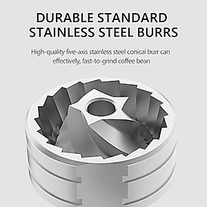 TIMEMORE Chestnut C2 Manual Coffee Grinder Capacity 25g with CNC Stainless Steel Conical Burr - Internal Adjustable Setting,Double Bearing Positioning,French Press Coffee for Hand Grinder Gift