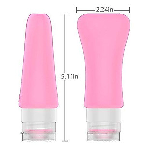 4 Pack Travel Bottles, 3oz Leak Proof Travel Accessories Containers Toiletries,Travel Shampoo And Conditioner Bottles,Perfect for Business or Personal Travel, Fun Outdoors 9 Pieces