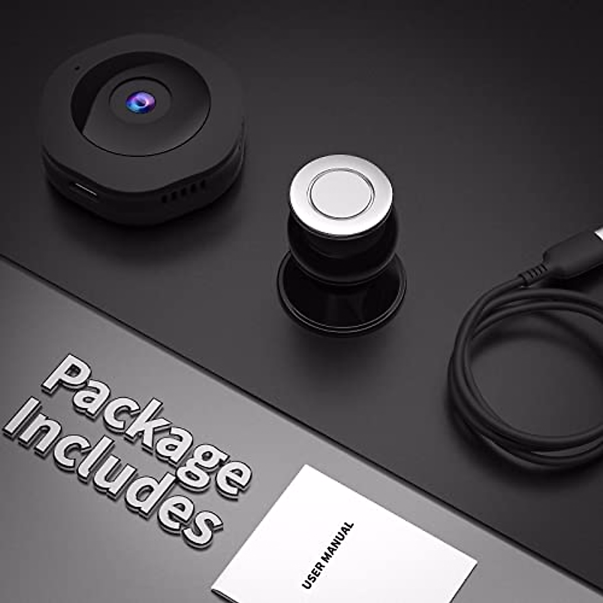 Mini Spy Hidden Camera WiFi Nanny Cam with App 1080P HD Small Wireless Portable Home Security Cameras Covert with Night Vision Motion Detection Built in Battery 32Gb SD Card for Home Indoor Outdoor