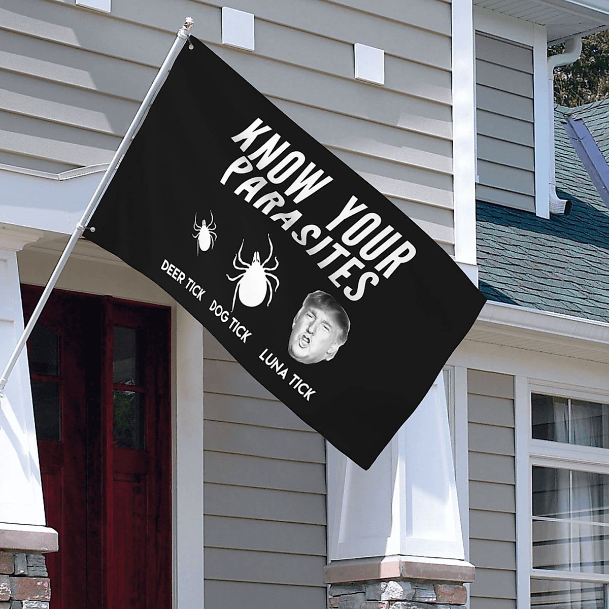 3x5 Anti Trump Flag Fuck Trump Flag For Room Wall Know Your Parasites Flag For Outside No Flag Pole