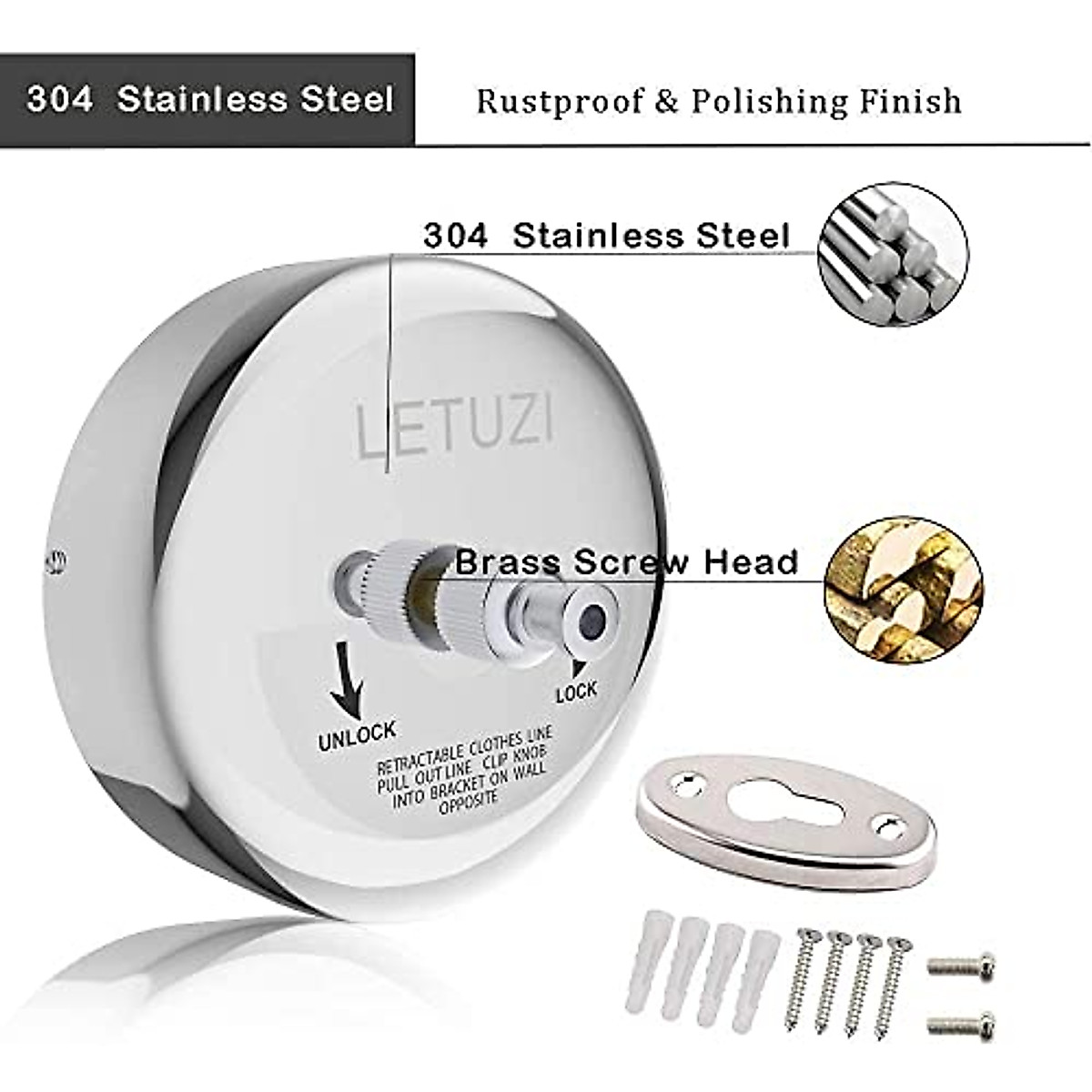 Retractable Clothesline * 2 Pcs, 304 Stainless Steel Clothing Line Dryer with Adjustable Rope String, 9.2 Feets Clothes Line for Hanging Drying Indoor Room Bathroom Laundry Outdoor Travel(Double)