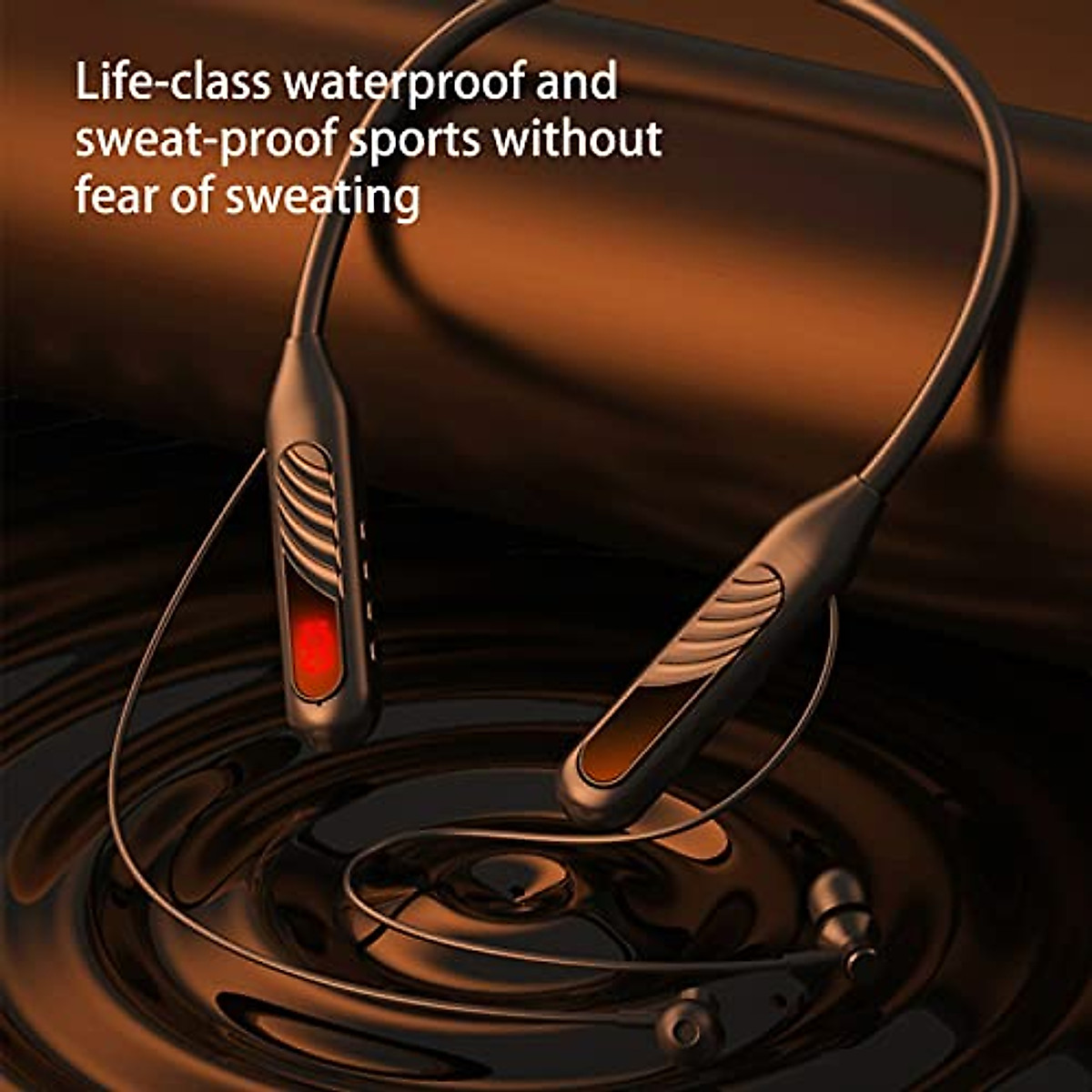 Wireless Bluetooth 5.3 Hanging Earphone - Digital Stereo Earbuds Waterproof,HiFi Sound Quality,Water-Resist Noise-Canceling Long Life Can Talk Multi-Function Sports Earbuds,for iOS Android (Black)