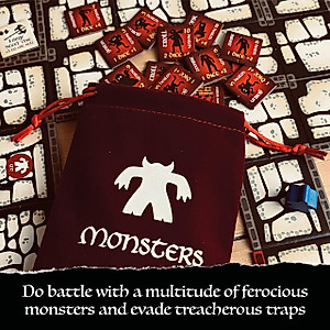 Bag of Dungeon - A Popular Fantasy Crawler Adventure Board Game | Enter The Dragon's Lair | 1-4 Players | Age 7+ | Simple-to-Play | Best Travel & Family Games | Tabletop RPG | Classic Gaming