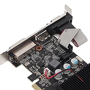 GT 610 Graphics Card, 2GB DDR3, Support DirectX 11 64 Bit, Single Fan GPU PC Gaming Video Card, PCI Express 2.0, VGA, DVI, HDMI