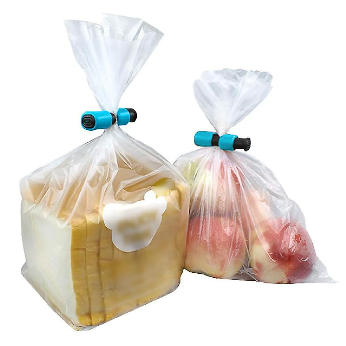 EYAKEG Bag Clips, 10 Pack, Squeeze and Lock Bread Bag Clips for Food Storage, Plastic Bag Closure Clips, Blue