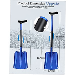 GANAZONO Snow Shovel Sand Shovel Emergency Shovel Metals Multifunctional Digging Shovel Mud Shovel Snow Remover Windshield ice Scraper Outdoor Shovels car Snow Guasha Window Scraper