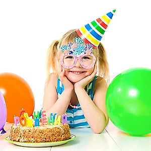 Tenare Mermaid Party Decorations Paper Mermaid Themed Paper Eyeglasses Summer Beach Paper Photo Booth Props(Cute Style, 24 Pieces)