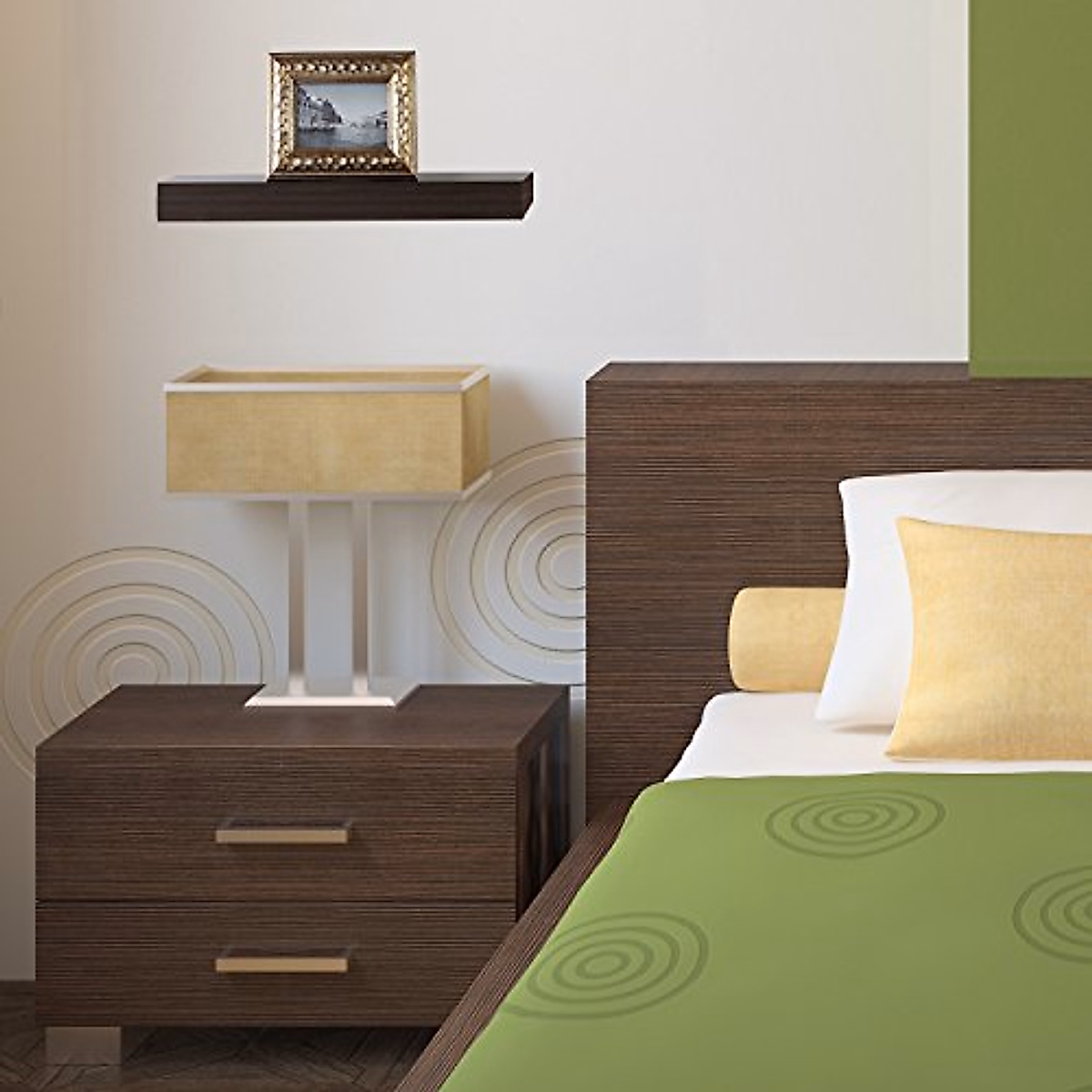 InPlace Shelving 0191827 Floating Wall Mountable Shelf with Invisible Brackets, Espresso, 23.3-Inch Wide by 10.2-Inch Deep by 2-Inch High