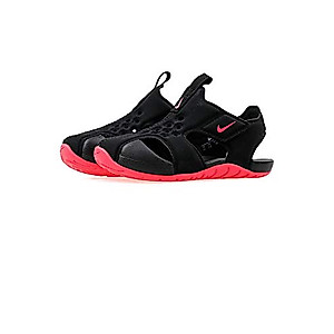 Nike Boy's Sunray Protect 2 (PS) Pre School Sandal Black/Racer Pink Size 3 M US