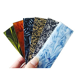 2 pcs Acrylic Knife scales Handle Material Slabs Knives Custom DIY Tool for Knife Making Blanks Blades (Gold)