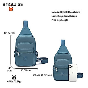 Women Sling Backpack Crossbody Bags for Women, Unisex Crossbody Purse Bag, Sling Bag, Lightweight and Compact Sling Backpack (Ice Blue)