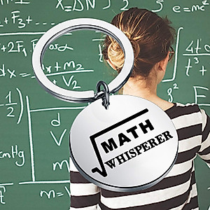 PENQI Mathematical Formula Keychain Gift Math Lovers Jewelry Math Whisperer Keychain Math Jewelry Math Lovers Jewelry Math Teacher Appreciation Gift (sliver)