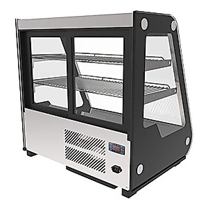 KoolMore - CDC-4C-BK 27" Commercial Countertop Refrigerator Display Case Merchandiser with LED Lighting - 4.6 cu. ft, Black and Stainless Steel (858154008300)