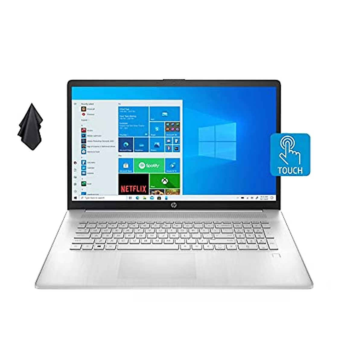2022 HP Pavilion 17 Laptop, 17.3" HD+ Touch Display, AMD Ryzen3 3250U Processor, 16 GB RAM, 256 GB SSD, WiFi, Webcam, Long Battery Life, Windows 10 + One Year of Office365, Silver (Latest Model)