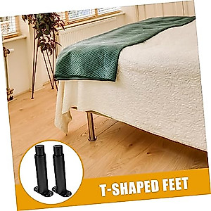 Homoyoyo 2pcs Bed Support Legs Coffee Table Legs Adjustable Bed Legs Adjustable Bed Risers Picnic Table Leg Metal Table Legs Coffee Table Extender Bed Replacement Parts Bed Frame Leg Covers