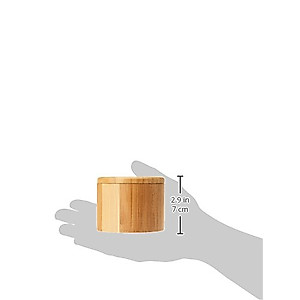 Totally Bamboo Salt Cellar Bamboo Storage Box with Magnetic Swivel Lid, 6 Ounce Capacity
