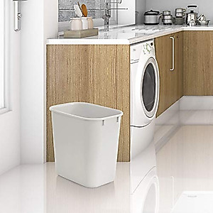 Acrimet Wastebasket Bin 27QT (Plastic) (White Color) (Set of 4)