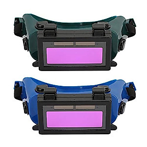 Hilitand Automatic Dimming Welder Eye Glasses Solar DIN16 Auto Darkening Eye Mask Welding Goggles Eye Protective Glasses(Dark Green)