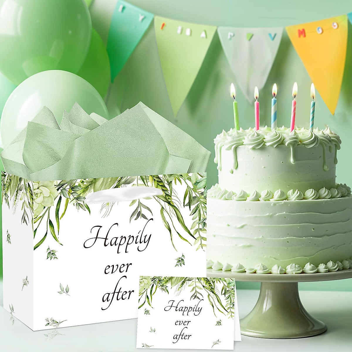 Wedding Paper Gift Bag Bridal Shower Gift Bag with Tissue Paper Card Christmas Bride to Be Wrapping Paper Bag Engagement Wedding Shower Bags for Wedding Bride Engagements Anniversary Birthday Gifts