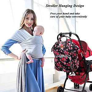 JUSTSWAG Aeiniweraabbcc TANGDIAABBCC Large Diaper Bag Backpack, Totech Multifunction Travel Backpack with Stroller Straps for Mom/Dad with USB Charging Port