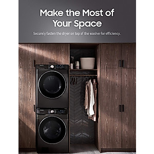 SAMSUNG Stacking Kit for 27” Wide Front Load Washer and Dryer Combo, Small Space Saving Solution for Stackable Laundry Machine Sets, All Parts Included, SKK-8K