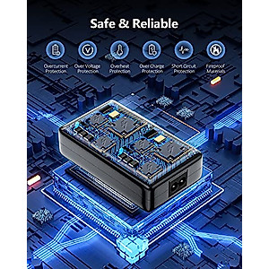 USB Charging Station, Ziwodiv 8-Ports USB Charger Station, 60W/12A Multi Port USB C Hub Charger with LCD Display for Multiple Devices, Compact Desktop Charging for iPhone iPad Samsung Android Tablet