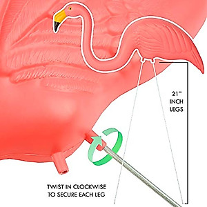 Galashield Pink Flamingo Yard Decorations Pack of 2 Flamingo Decor Ornaments for Outdoor Lawn and Garden