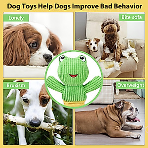 Letsmeet Dog Squeak Toys Durable Plush Dog Toy with Crinkle Paper, Tug of War Pull Toys for Puppies, Interactive Dog Chew Toys for Small, Medium and Large Dogs