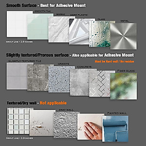 Wall Mount Handheld Shower Head Holder - 5 Positions Adjustable + 90° downwards - Large Shower Sprayer Fits - Suction Assisted Adhesive - Wide Slot - No Drill Installation - All Chrome Finish